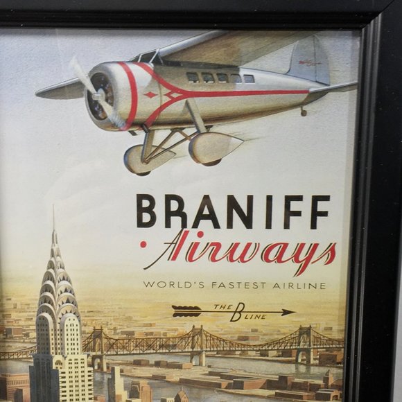 Art | Vtg Braniff International Airways Ny Chrysler Building Poster By ...